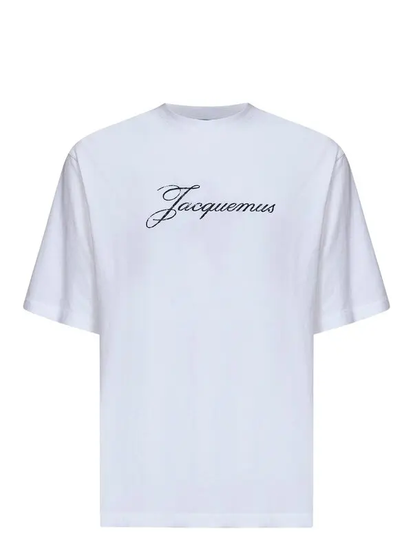 Jacquemus White Jersey The Logo-printed T-shirt - Multicolor