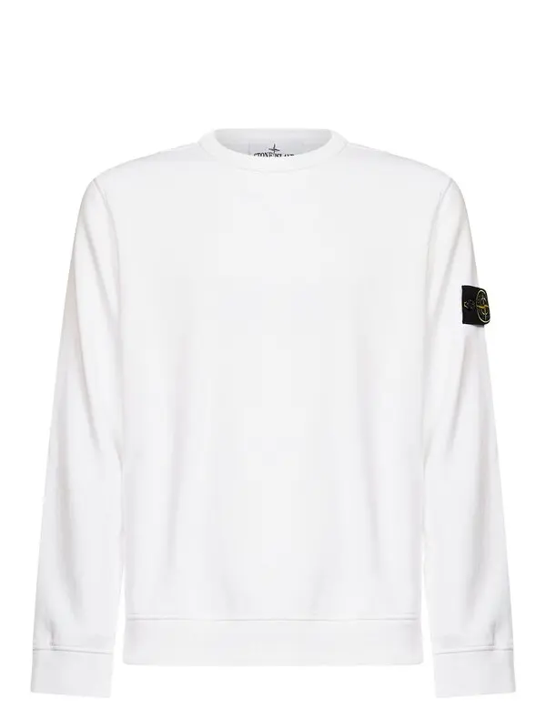 Stone Island White Organic Stretch Cotton Crewneck Sweatshirt - Multicolor
