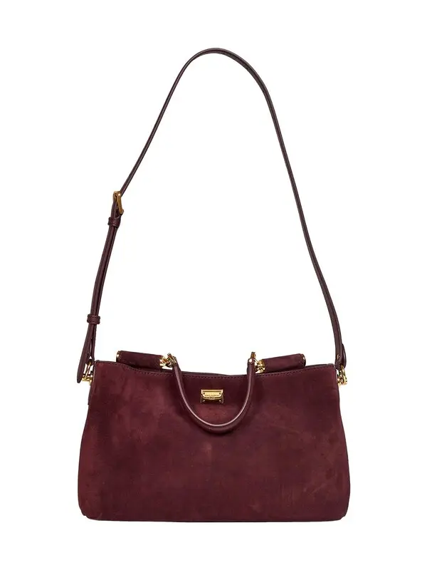 Dolce & Gabbana Burgundy Vittoria Medium Handbag With Shoulder Strap - Multicolor