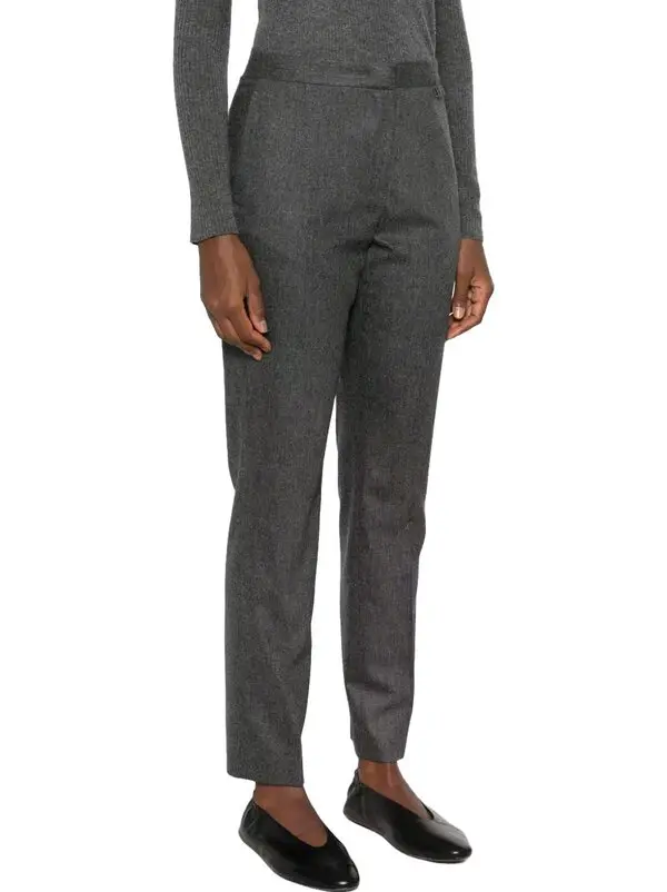 Fabiana Filippi Flat-front Tailored Trousers - Grey