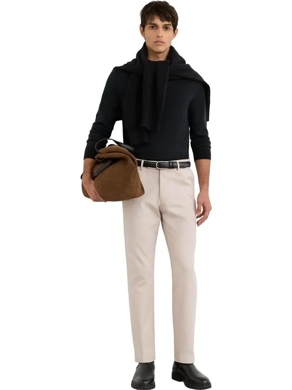 REISS Eastbury Cotton-stretch Slim-fit Chinos - Stone