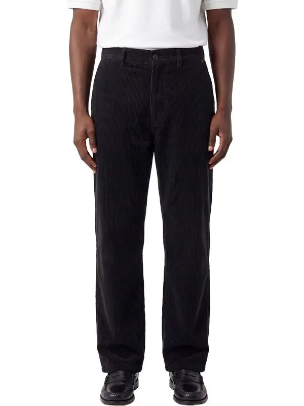 PAOLO PECORA Straight-leg Corduroy Trousers With Mid-rise Waist - Red