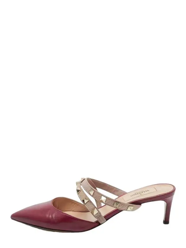 Valentino Garavani Rockstud Heeled Mules - Red
