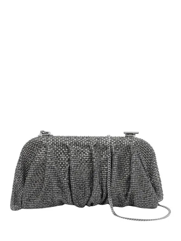 Benedetta Bruzziches Venus Draped Crystal Mini Bag With Removable Strap - Silver