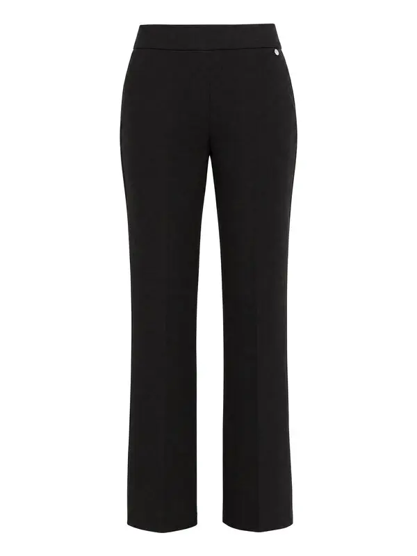 Liu Jo High-waist Straight-leg Trousers - Nero