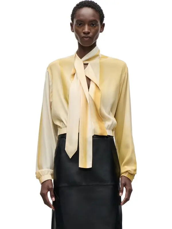 Victoria Beckham Scarf Blouse - Yellow