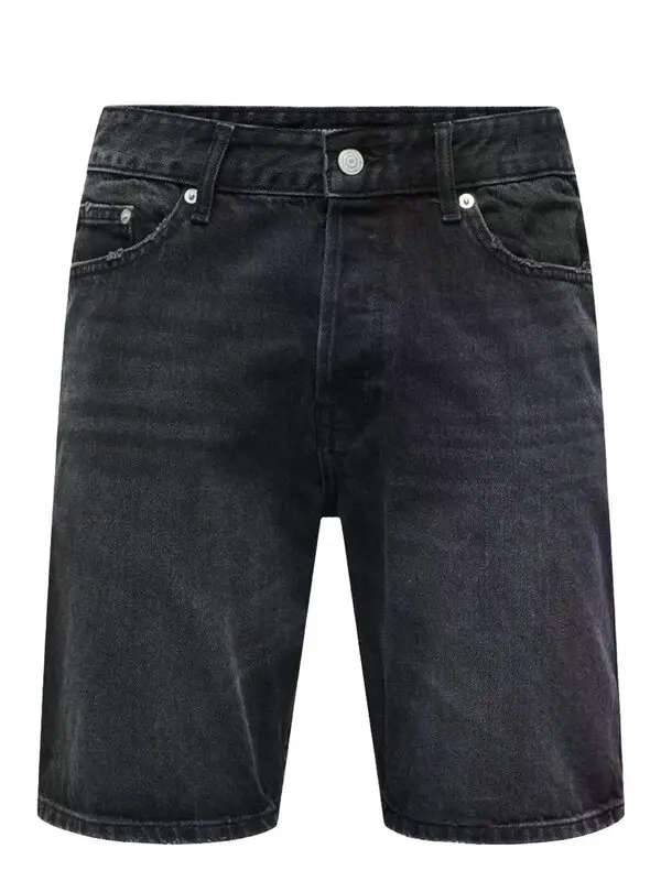 ONLY&SONS|MAN Mid-rise Denim Shorts - Black