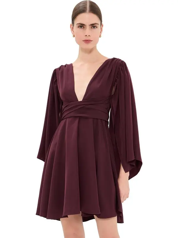 Azeeza Catriona Mini Dress - Wine