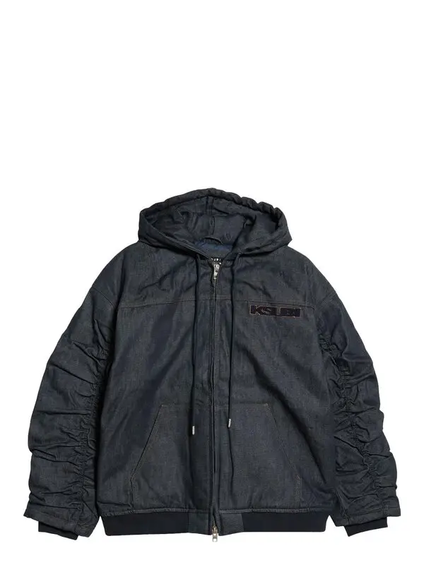 Ksubi Sott Slouchy Hooded Bomber Jacket - Denim