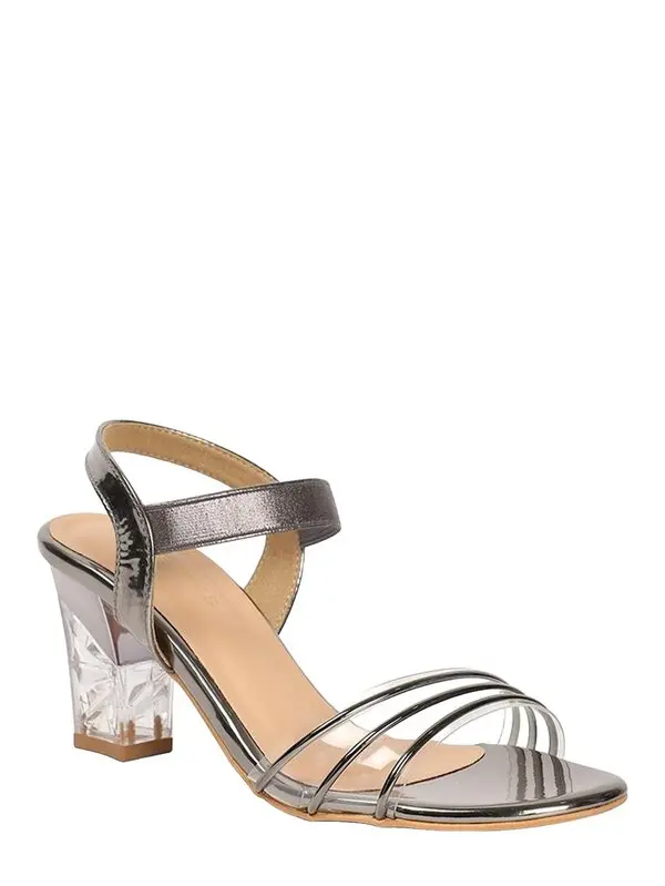 KNEETOES Ellis Heel Sandals - Silver