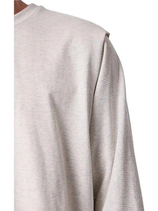 Mnml Cut Off Cotton Tank - Oatmeal