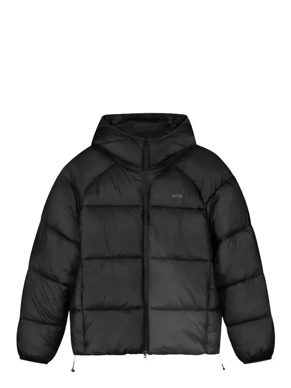 ARTE ANTWERP Hooded Quilted Jacket - Black