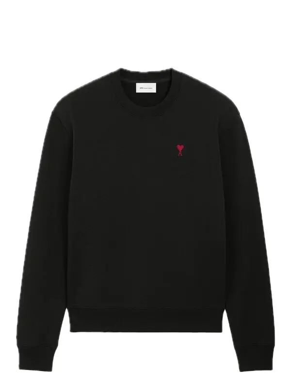 AMI Paris Small Heart Logo Sweatshirt - Black