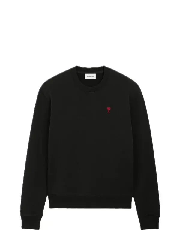 AMI Paris Small Heart Logo Sweatshirt - Black