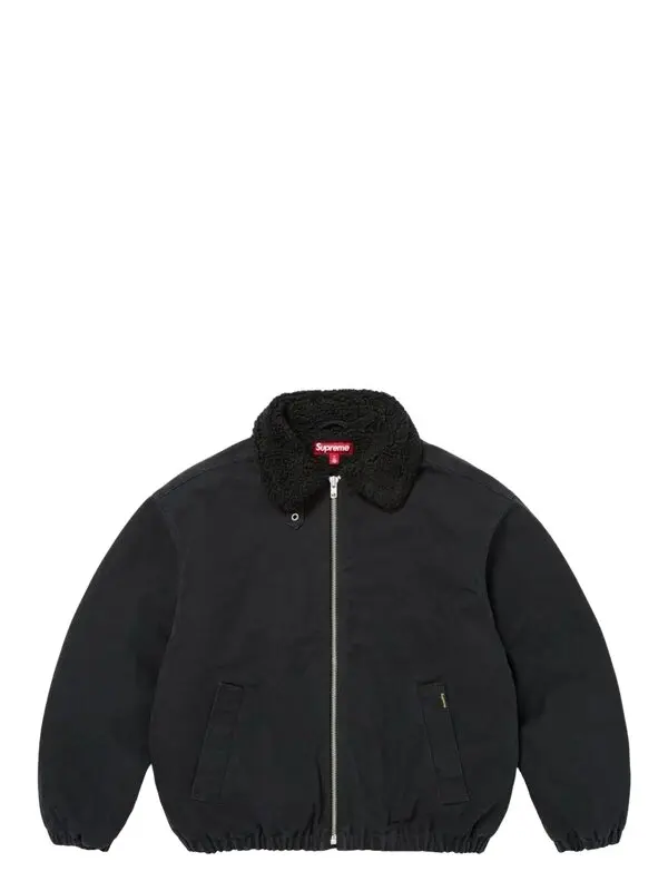 Supreme Fw26 Faux Shearling Lined Bomber Jacket - Black