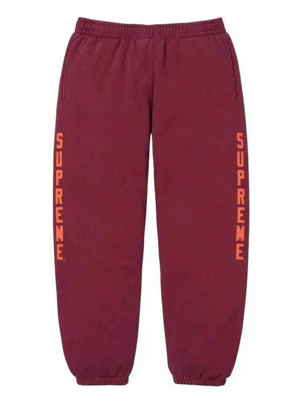 Supreme Fw26 Washed Logo Sweatpant - Cardinal