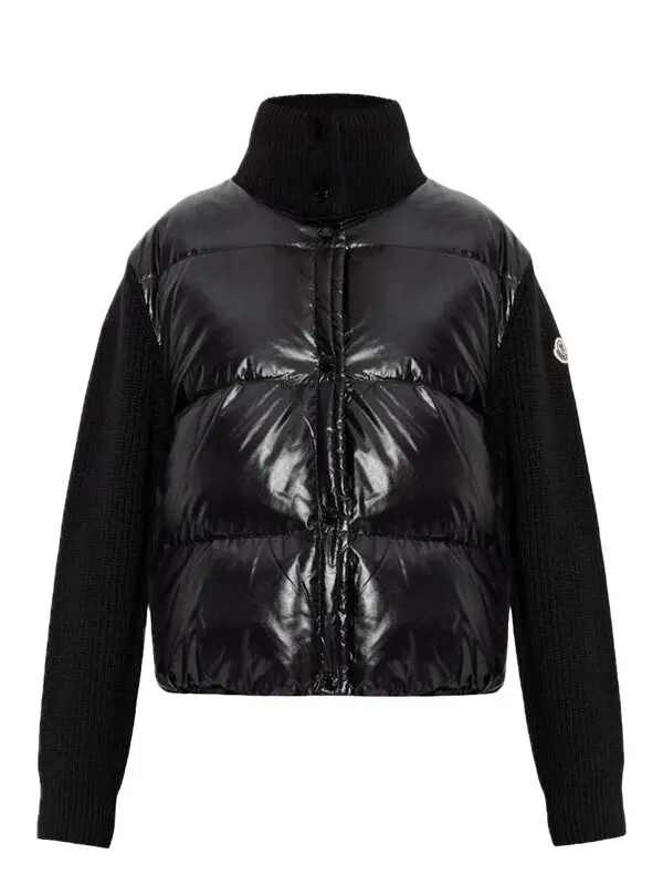Moncler Padded Wool Cardigan - Black