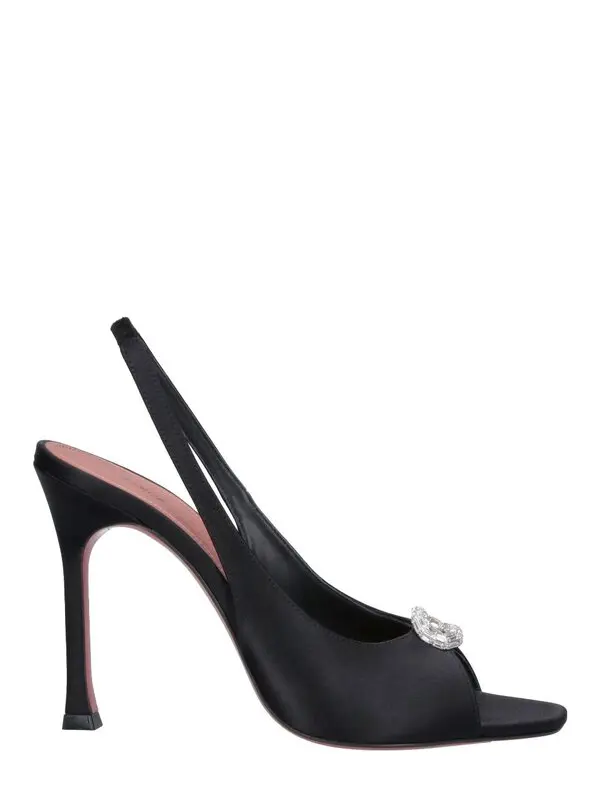 Amina Muaddi Slingback Sandals "mini Camelia - Black