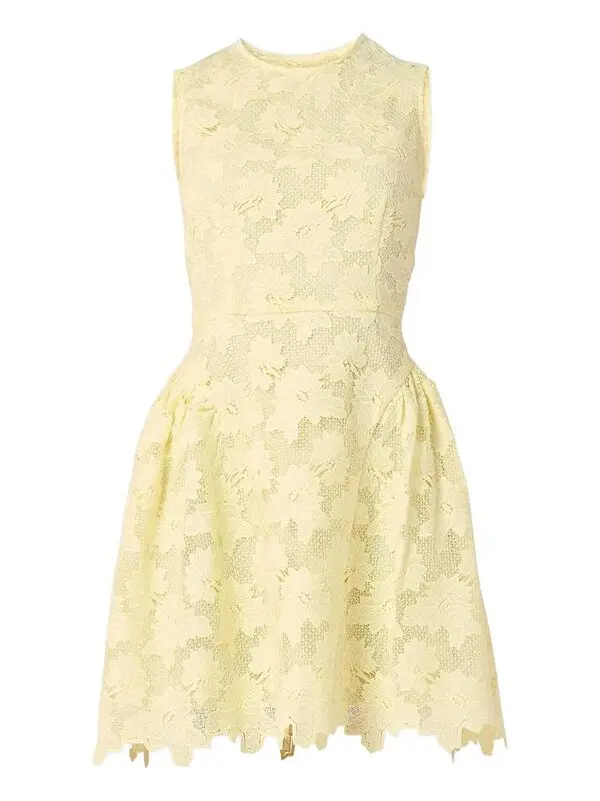 Shoshanna Fleur Lace Sleeveless Minidress - Sunburst
