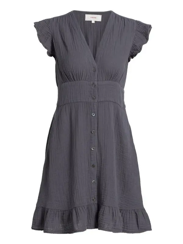 Xirena Dalton Muslin Sleeveless Minidress - Obsidian
