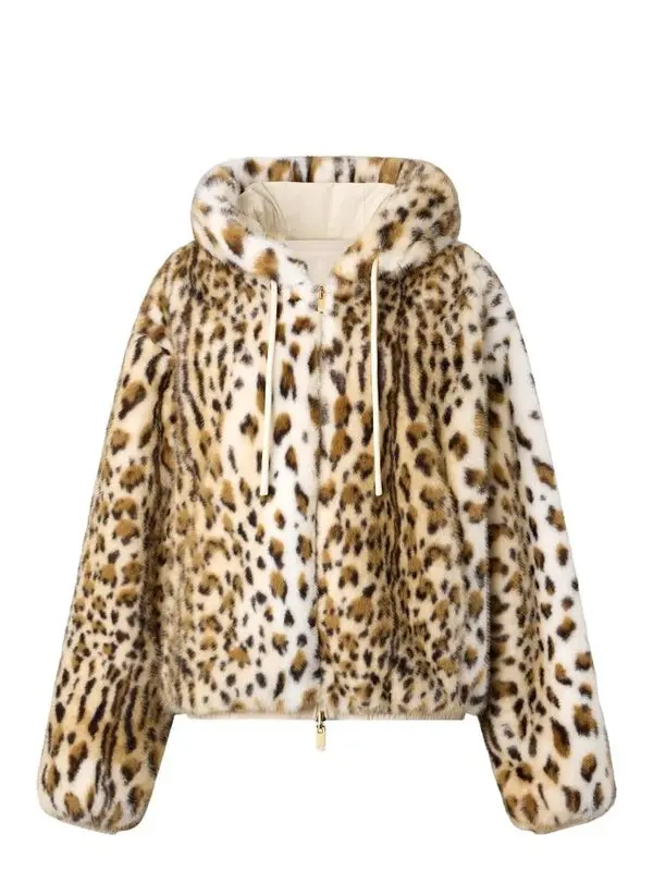 Moose Knuckles Eaton Cheetah-print Faux-fur Jacket - Alabaster