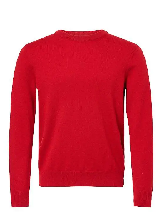 Sunspel Crewneck Cashmere Jumper - Ruby Red 26
