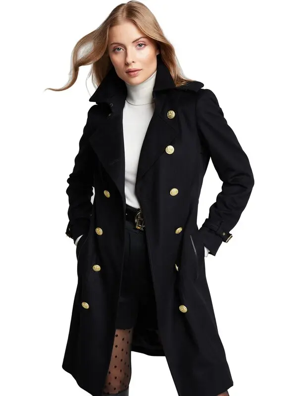 Holland Cooper Marlborough Trench Coat Soft - Black