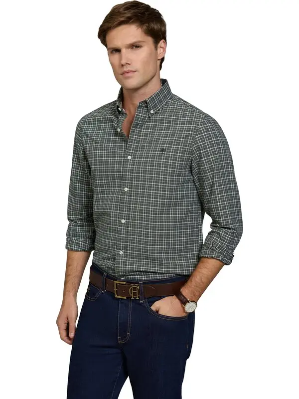Holland Cooper Classic Fit Button Down Shirt Henridge - Emerald