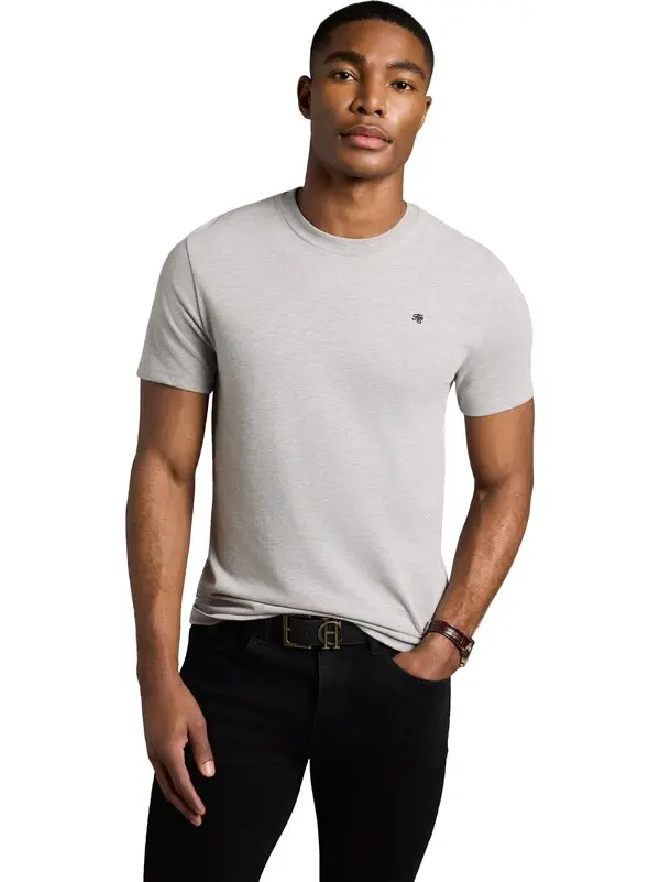 Holland Cooper Crew Neck T-shirt Marl - Grey
