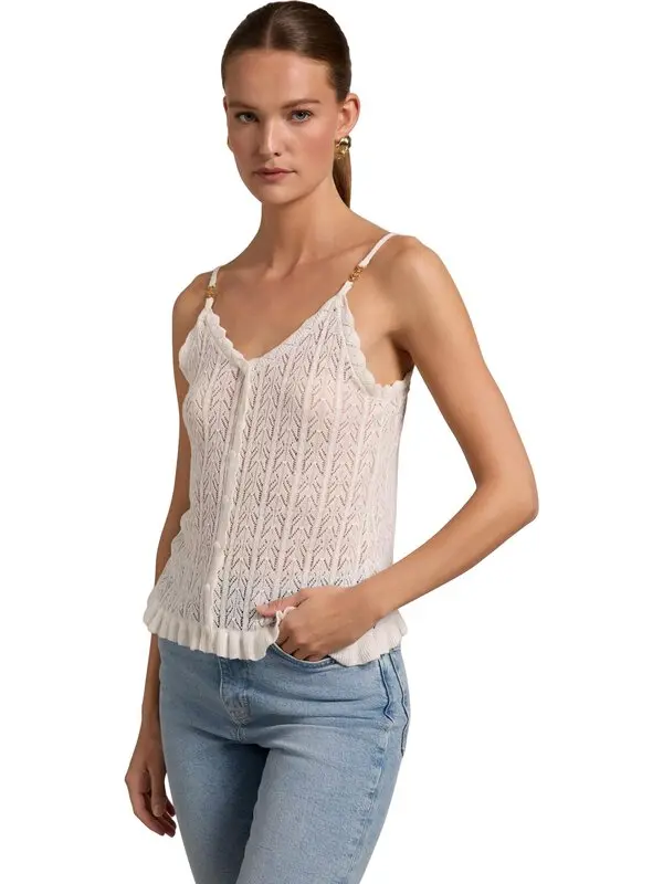 Holland Cooper Pointelle Cami - Natural