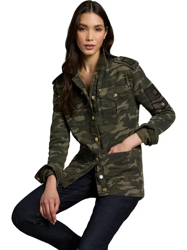 Holland Cooper Premium Artillery Jacket Washed - Camo