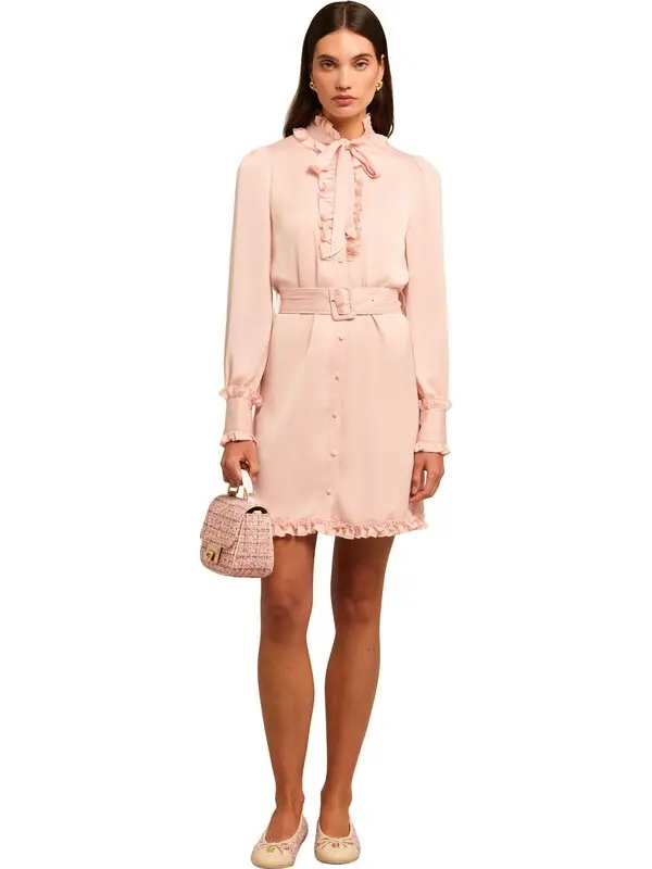 Holland Cooper Rebecca Ruffle Dress - Blush