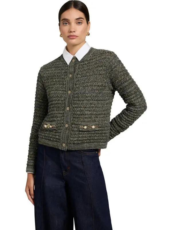 Holland Cooper Sofia Knitted Jacket - Green