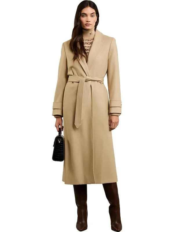Holland Cooper Wrap Coat 2-4 - Camel