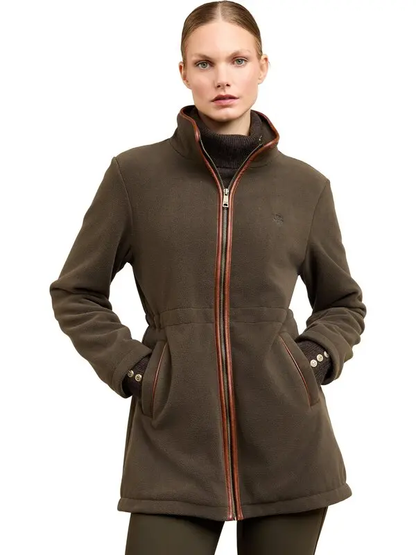 Holland Cooper Country Longline Fleece - Khaki
