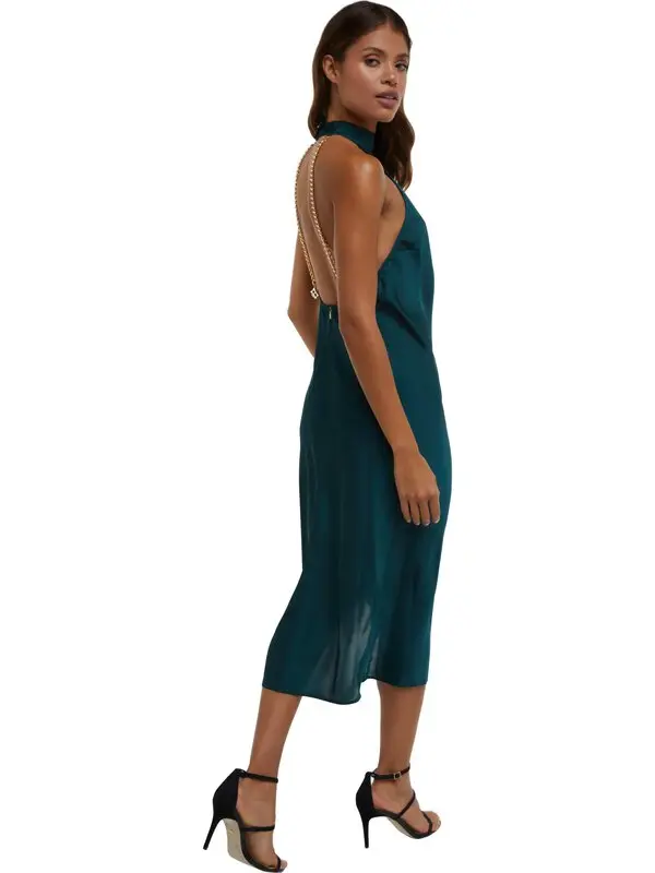 Holland Cooper Florence Satin Dress - Emerald