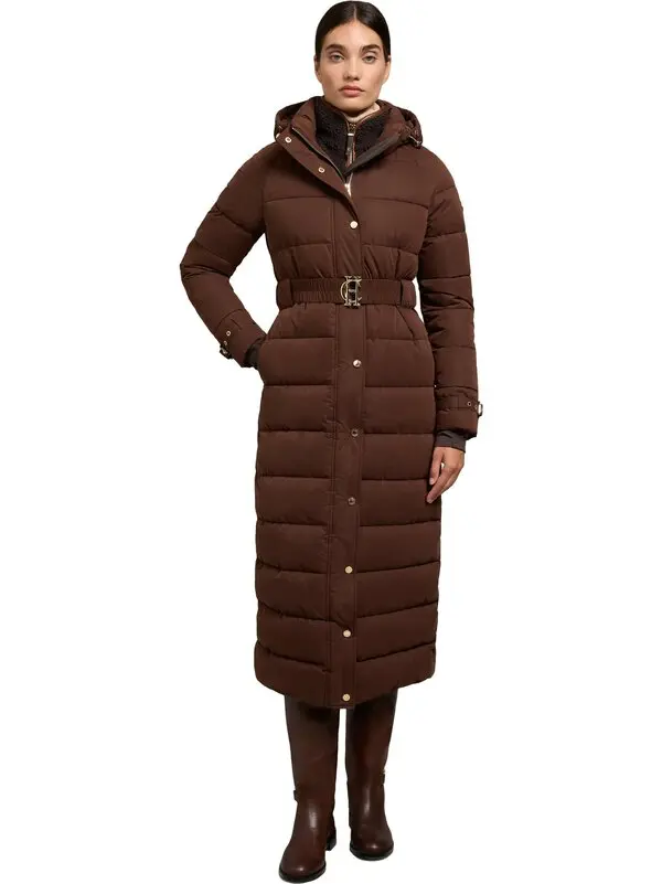 Holland Cooper Arosa Luxe Longline Coat - Walnut