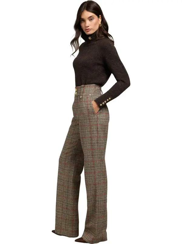 Holland Cooper High Waisted Straight Trouser Windsor - Orange