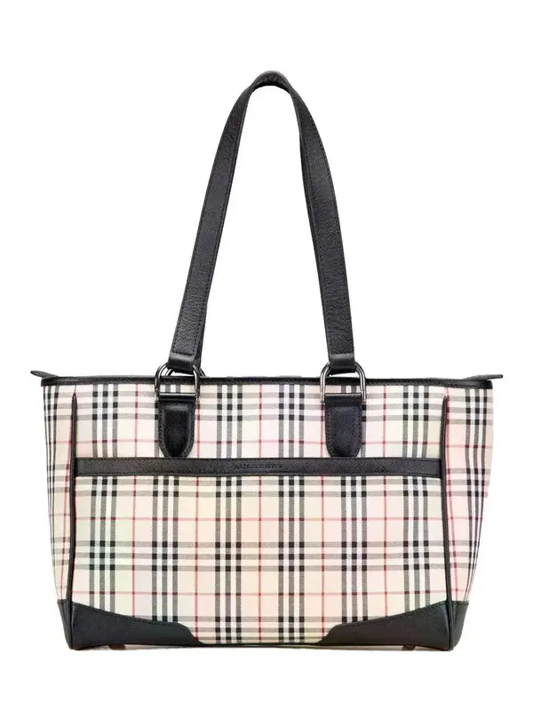 Burberry 2000-2017 House Check Canvas Tote Bag - Brown