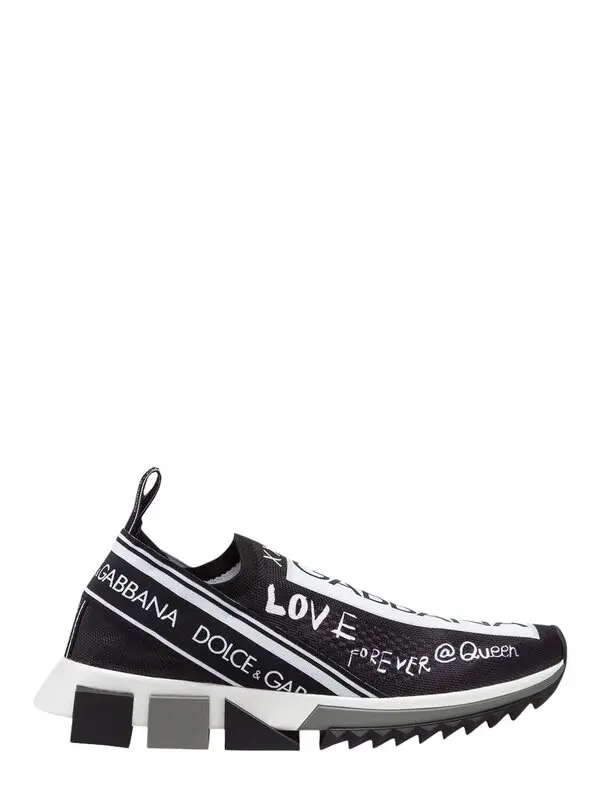Dolce & Gabbana Wmns Sorrento Melt Graffiti Print - Black