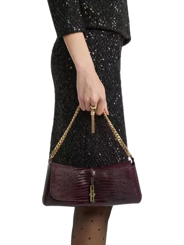 Balmain Embossed-leather Metropolis Bag - Red