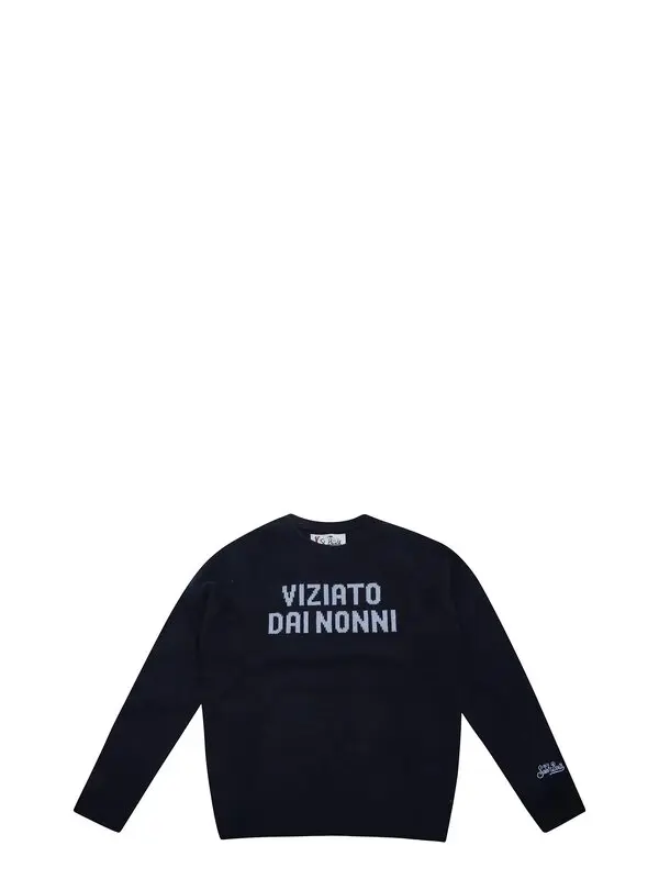 MC2 SAINT BARTH Douglas Viziato Dai Nonni Mini Sweatshirt - Blu