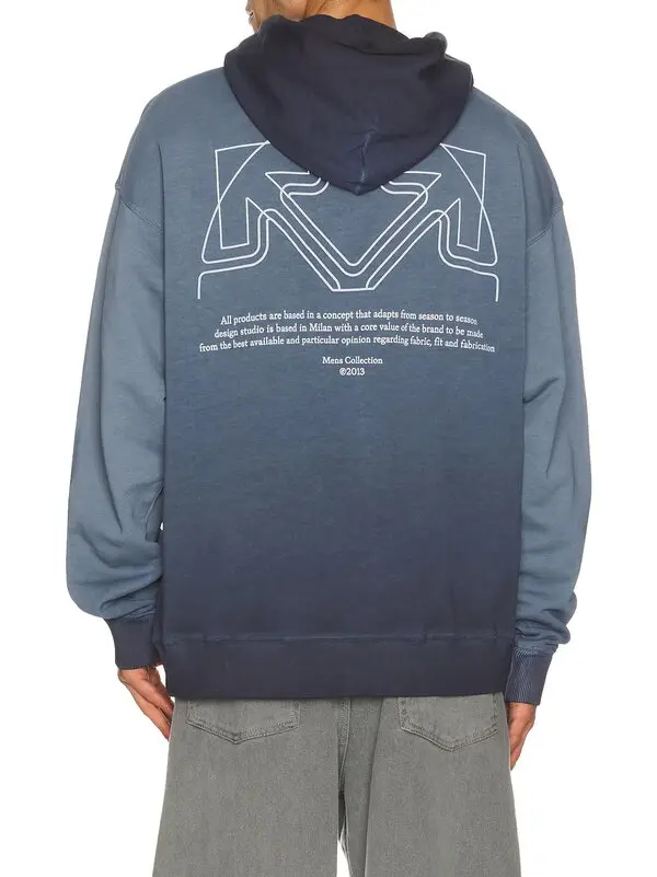 Off-White Offline Half Arrow Skate Hoodie In Blue - Cloud Blu Graphite