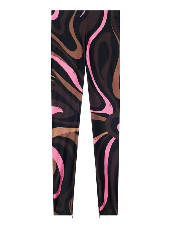 Emilio Pucci Printed Leggings - Brown
