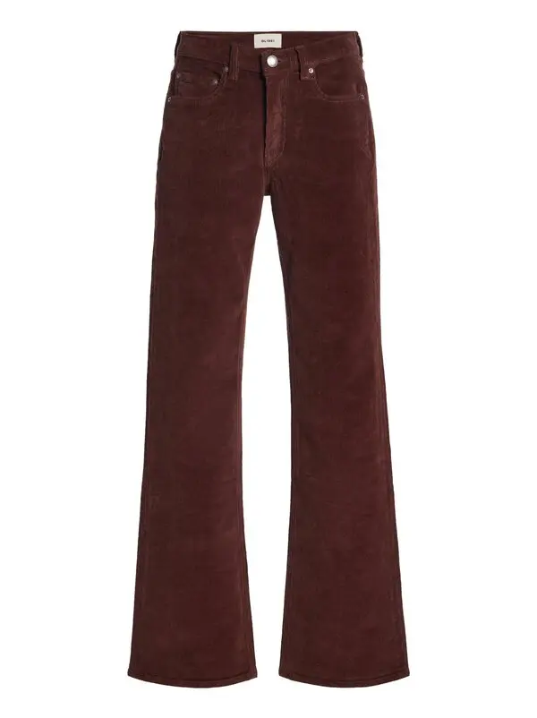 DL1961 Bella Slim Bootcut Mid-rise Corduroy Jeans - Red