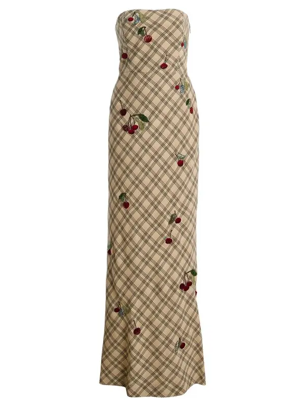 Bernadette Luna Embroidered Wool Maxi Dress - Multi