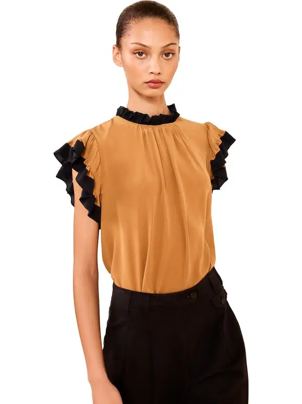 Ulla Johnson Twyla Ruched Top - Canyon