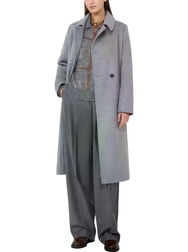 Max Mara Double-breasted Wool Coat - Grey