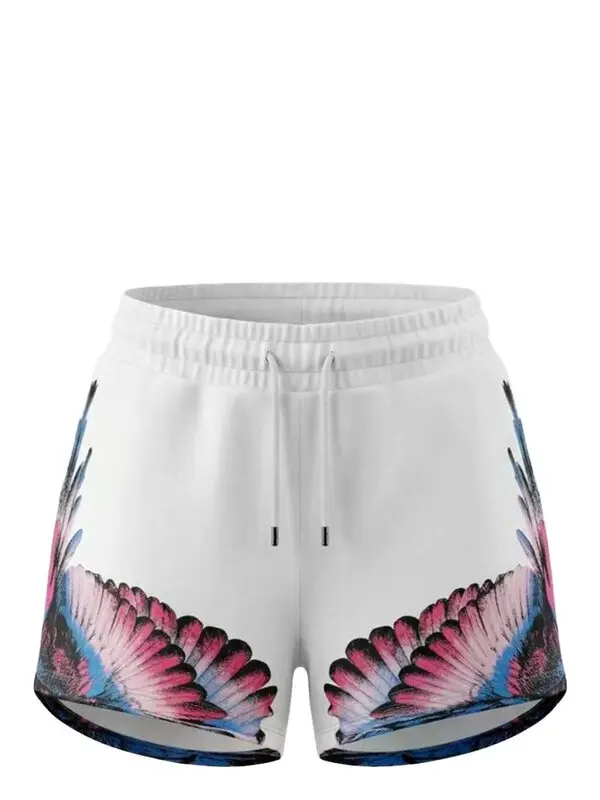 COUNTY OF MILAN Graphic-print Drawstring Shorts - White