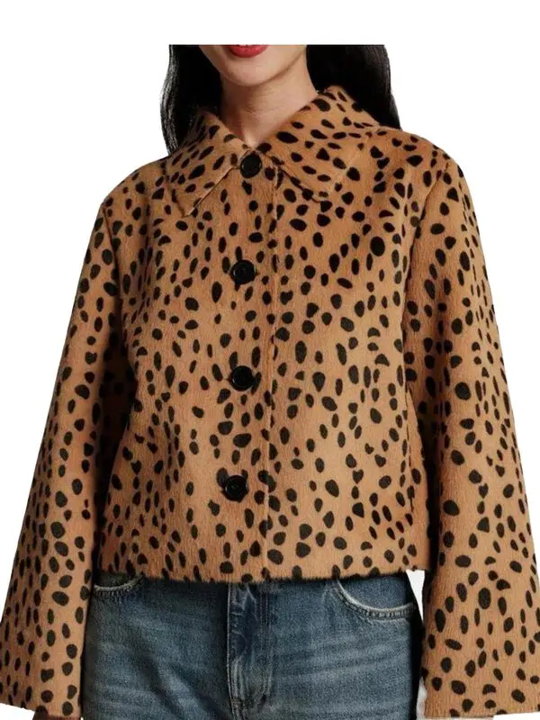 FRANCES VALENTINE Cosette Cheetah Faux Fur Jacket - Multi